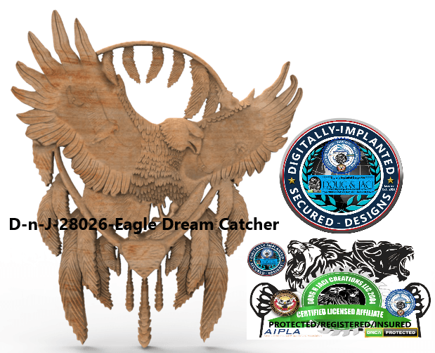 D-n-J-28026-Eagle Dream Catcher - world designers paradise